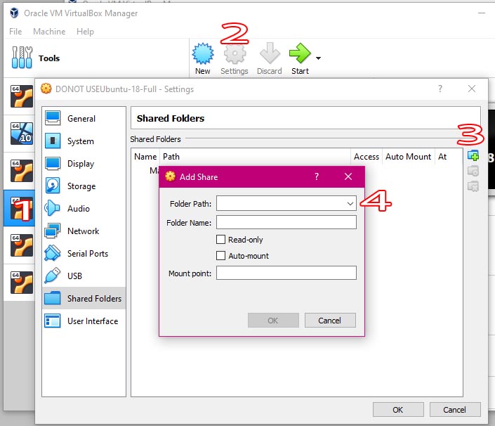 How To Setup Shared Folders In Virtualbox For Ubuntu Linux Windows